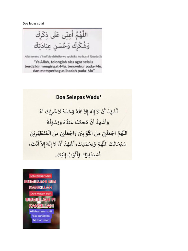 Doa Lepas Solat | PDF