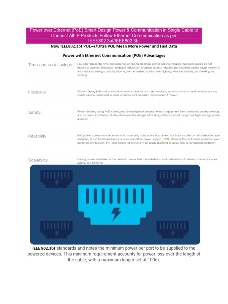 IEEE 802.3bt: Advancements in PoE | PDF | Electronics ...