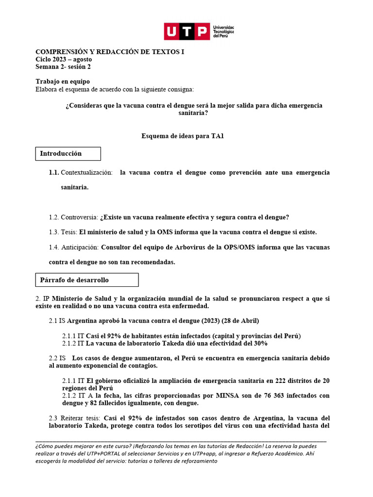 S02.s2-Esquema para TA1 (Resuelto) | PDF | Vacunas | Salud global S02.s2-Esquema para TA1 (Resuelto) | PDF | Vacunas | Salud global