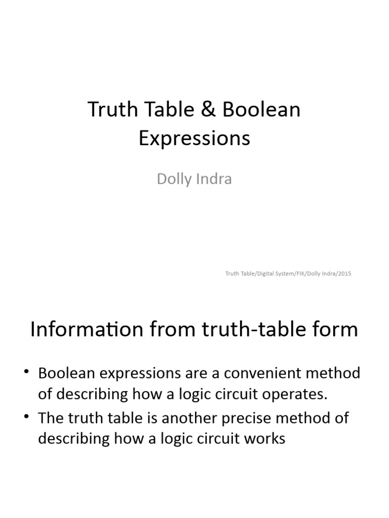 Digital Truth Table | PDF | Electronic Engineering | Applied Mathematics