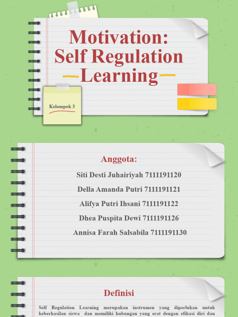5D - Kel.3 - Self-Regulation Learning | PDF | Karier & Perkembangan
