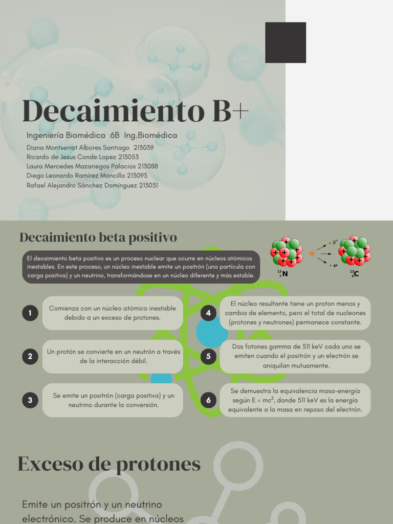 Decaimiento Beta Positivo y Aplicaciones | PDF | Desintegración ...
