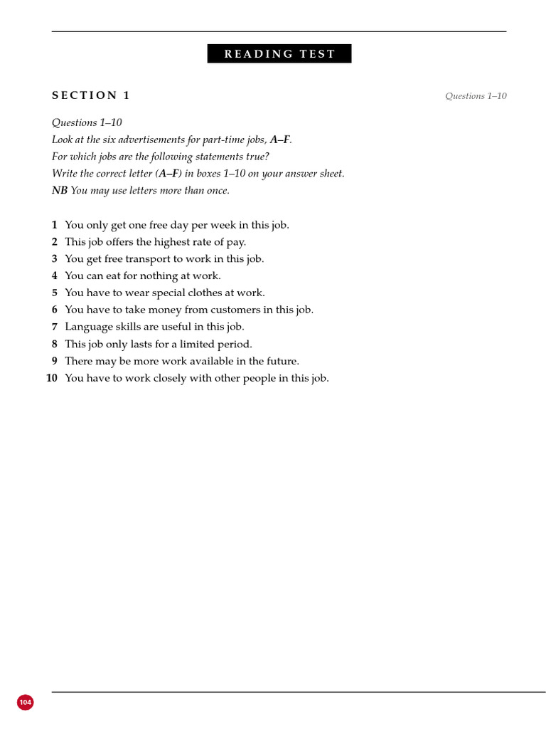 IELTS Reading Test Beginner Elementary Pre Intermediate | PDF | Leisure ...