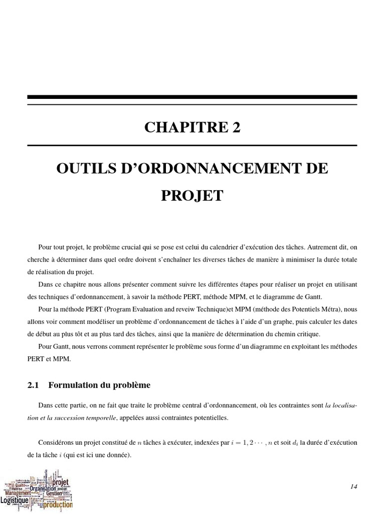 Calcul de la MGP et ordonnancement MPM | PDF | Loi normale | Écart type