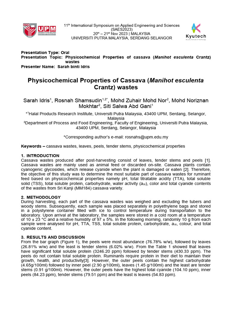 SAES2023 Extended Abstract Template | PDF | Chemistry
