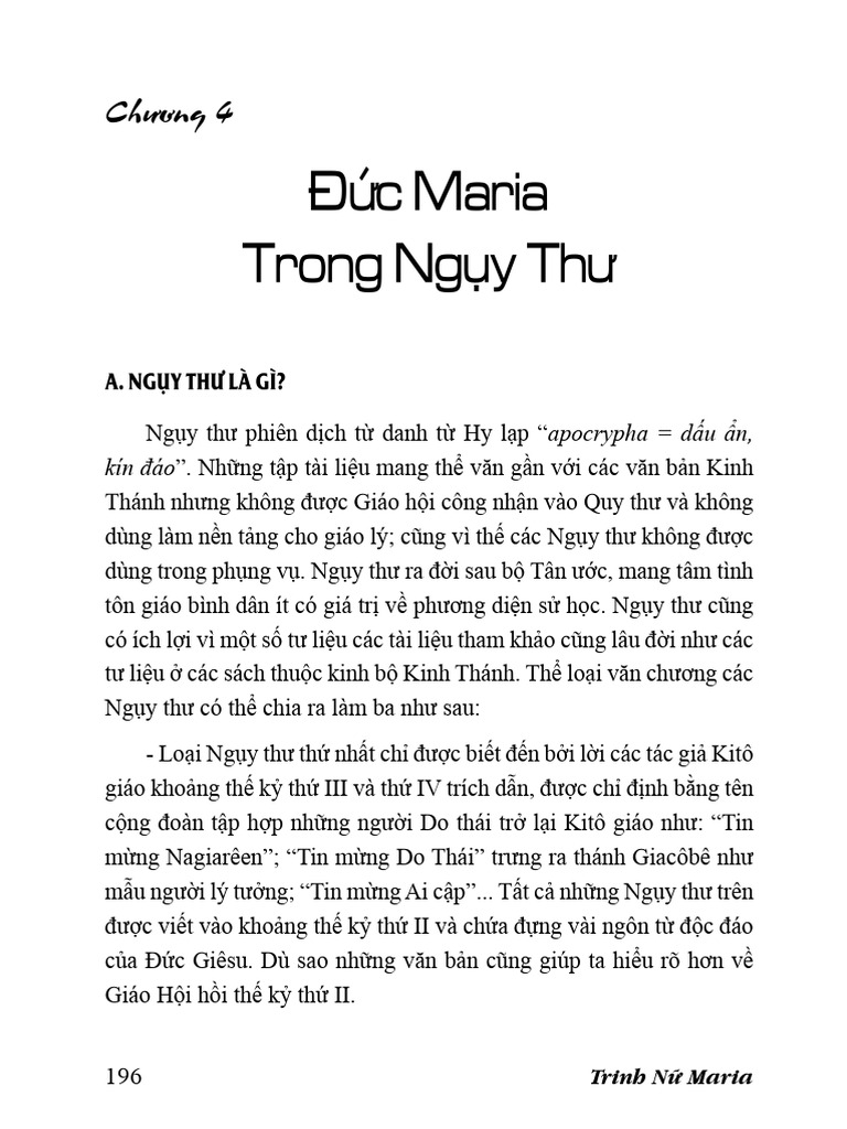 Duc Trinh Nu Maria Chuong 4 | PDF