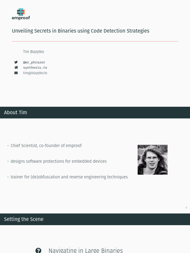 Recon23 Code Detection | PDF