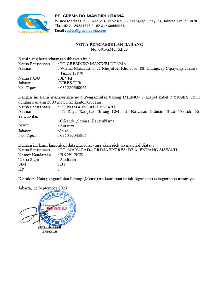 Letter Head GMU | PDF