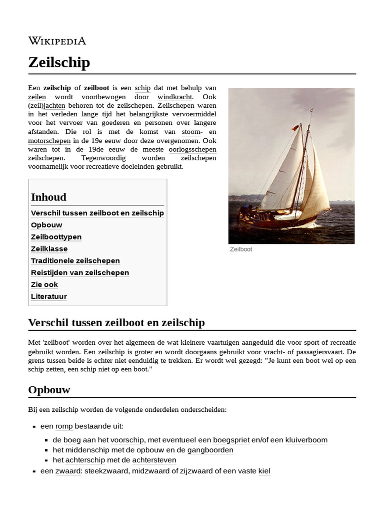 Zeilschip | PDF