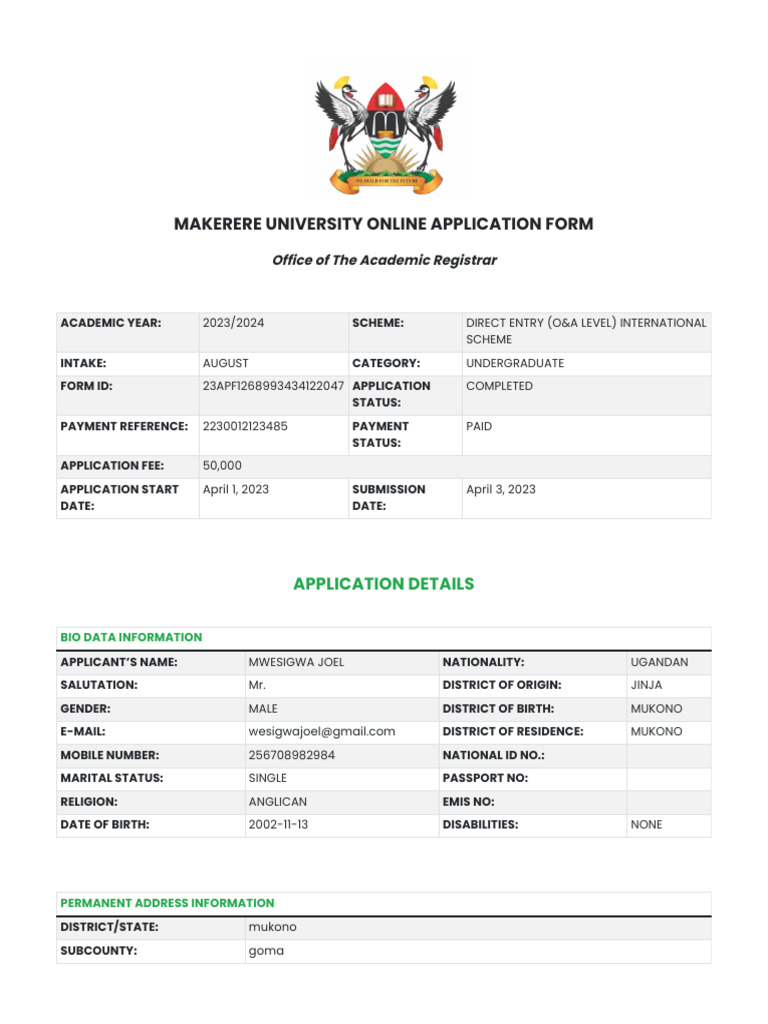 Online Applications Portal - Online Applications Portal | PDF