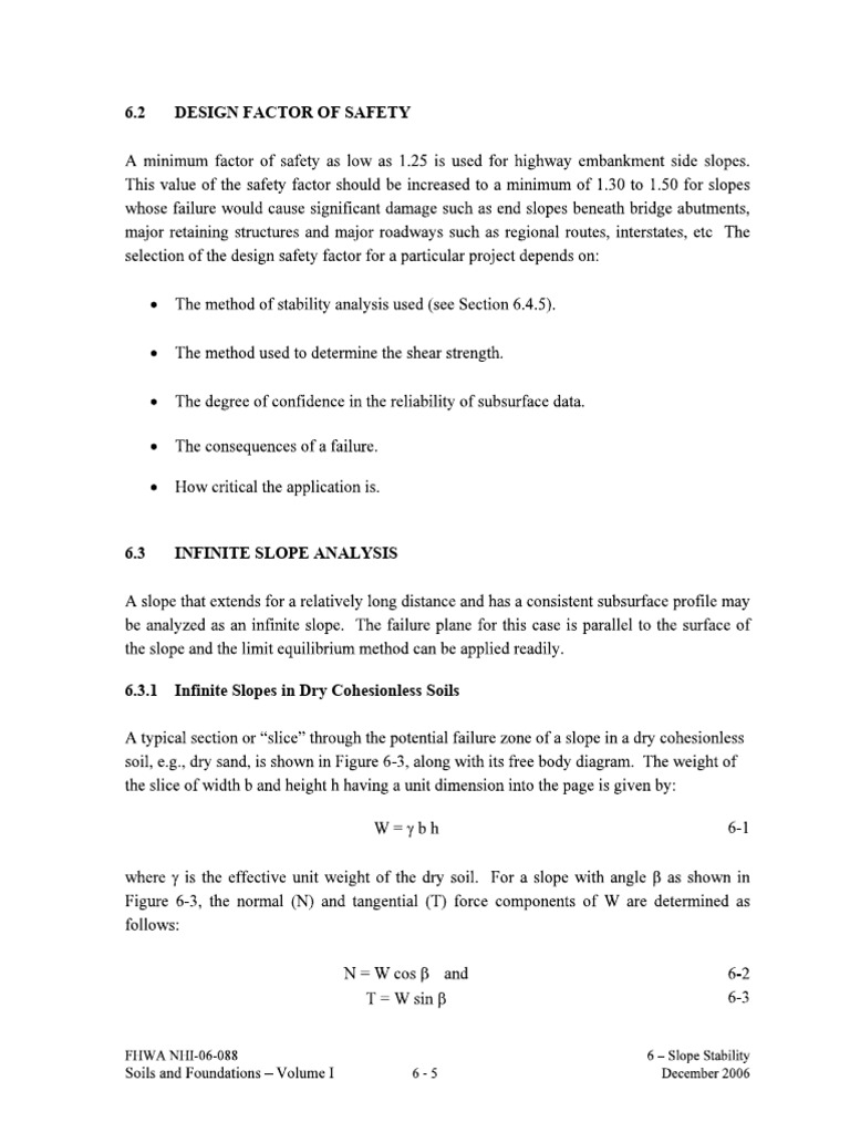 Infinite Slope and Stability Analysis | PDF