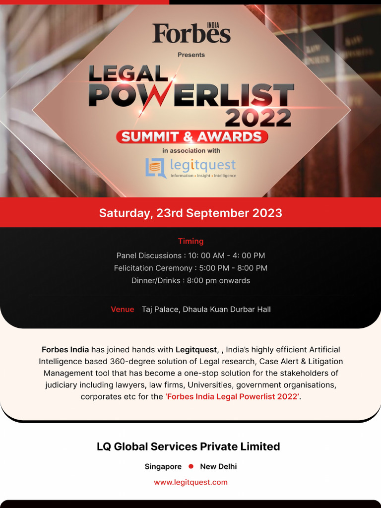 Forbes India Legal Powerlist 2022 | PDF