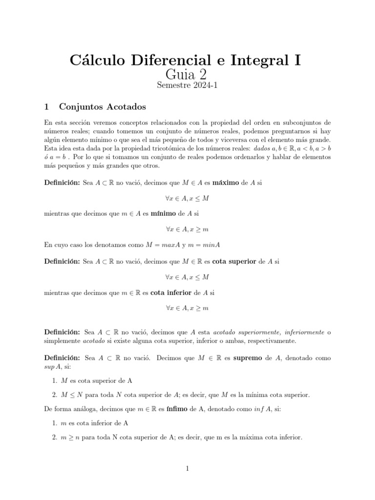 Guía B2 | PDF | Matemáticas | Análisis matemático