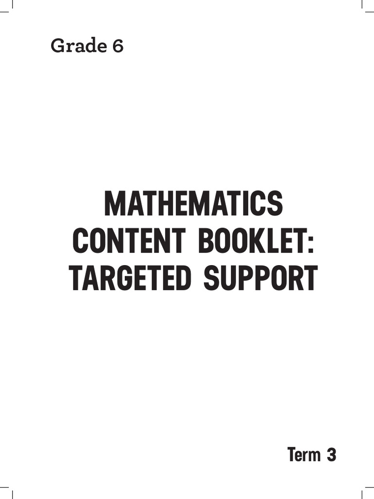 Grade 6 Mathematics Support Guide | PDF | Career & Growth | Art