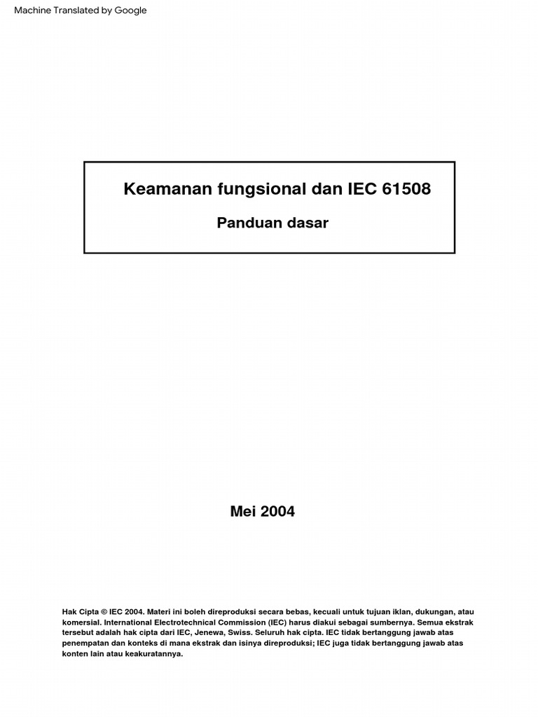 Functional Safety and IEC 61508 A Basic | PDF