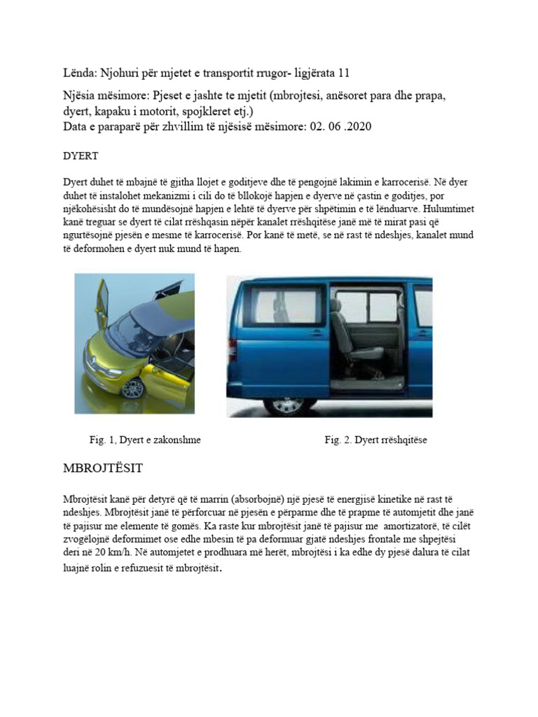 Lc3abnda. Njohuri Pc3abr Mjetet e Transportit. Ligjerata. 11 | PDF