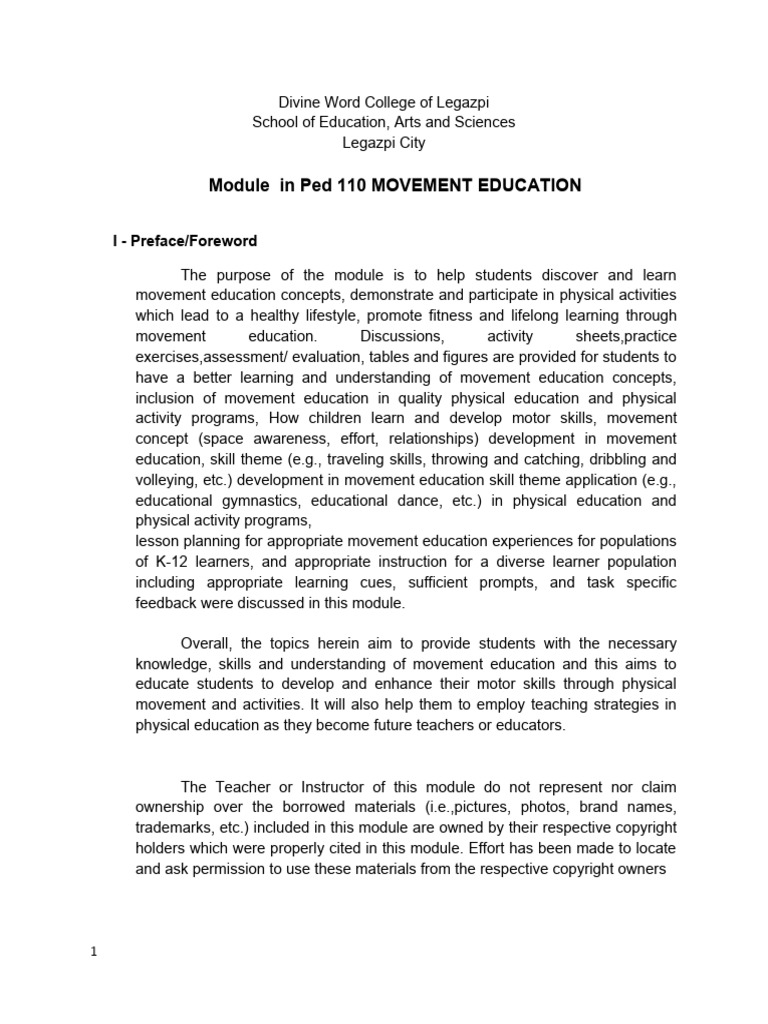 Module PEd 110 | PDF