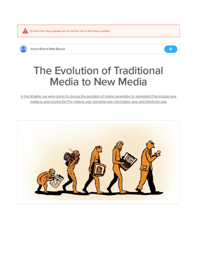 Evolution of Media: A Timeline Overview | PDF