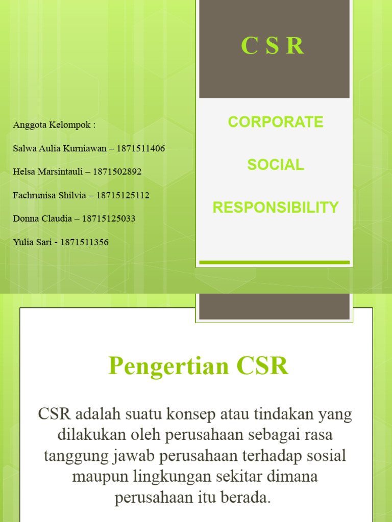 CSR 1 | PDF