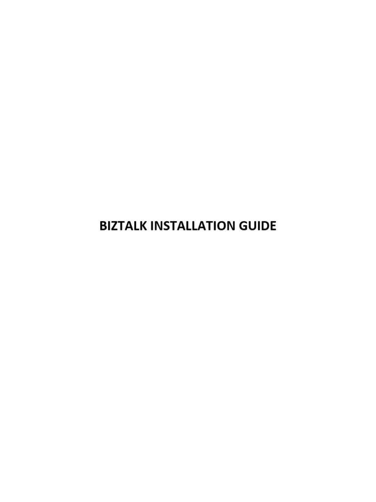 Biztalk Installation Guide | PDF | Microsoft Sql Server | Button (Computing)