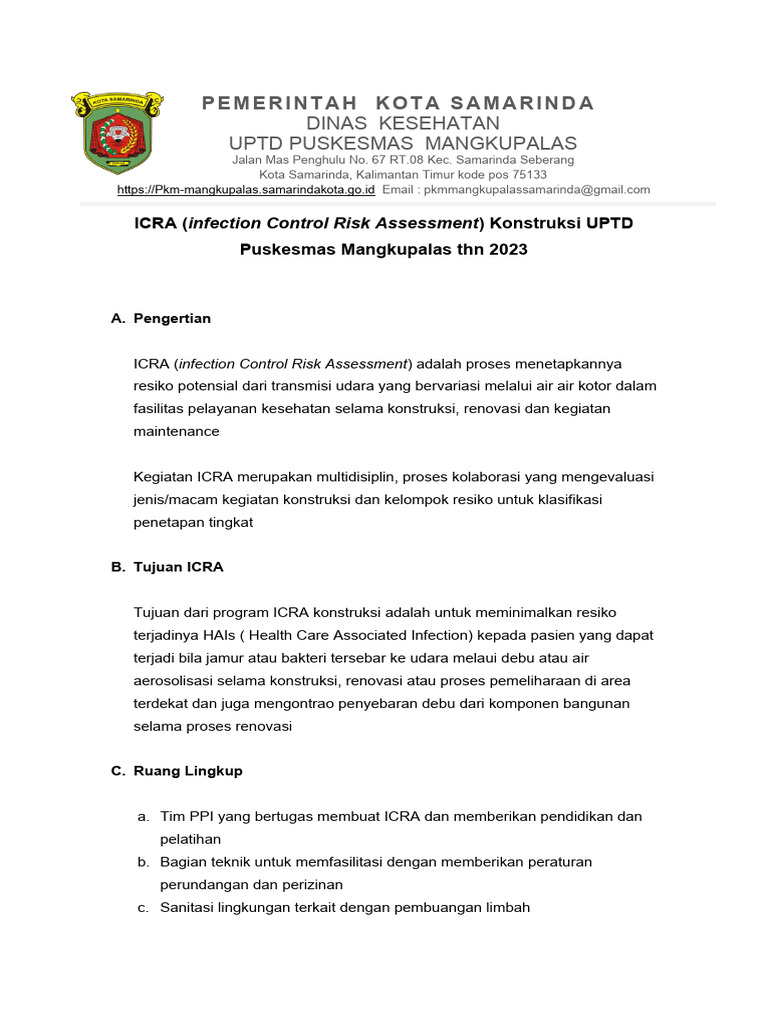 ICRA Konstruksi Puskesmas Mangkupalas | PDF