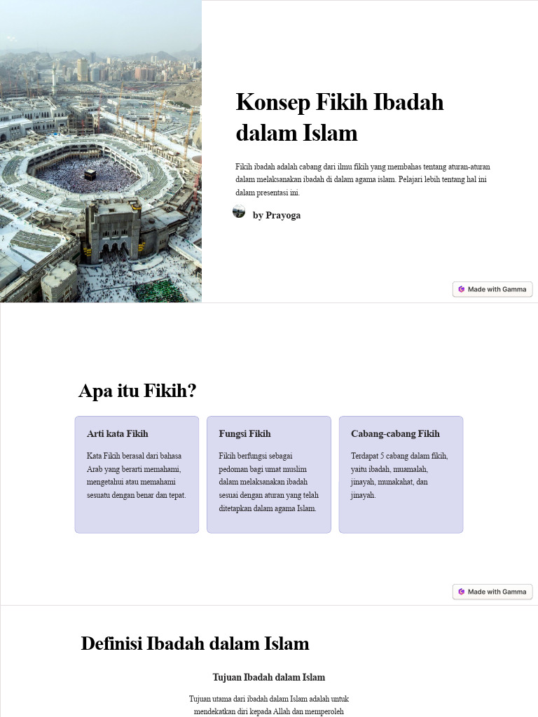 Konsep Fikih Ibadah Dalam Islam | PDF