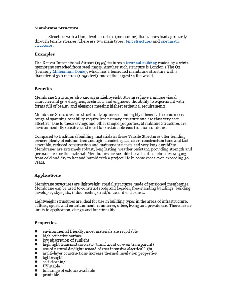 Membrane Structure | PDF