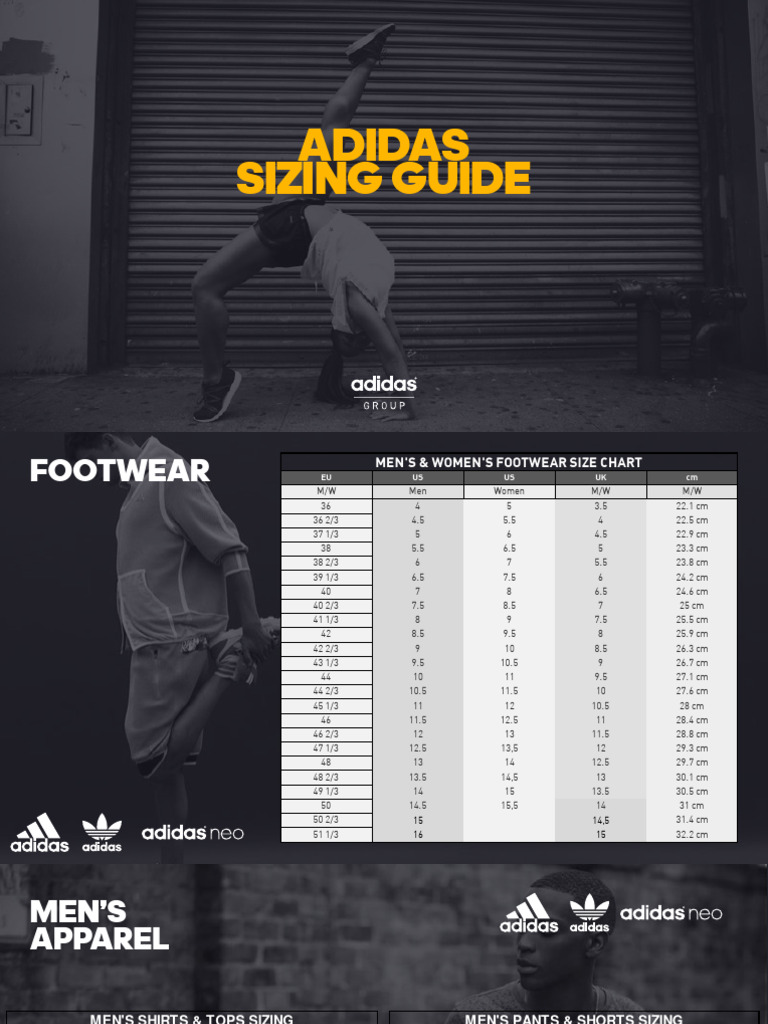 Adidas mérettáblázat | PDF