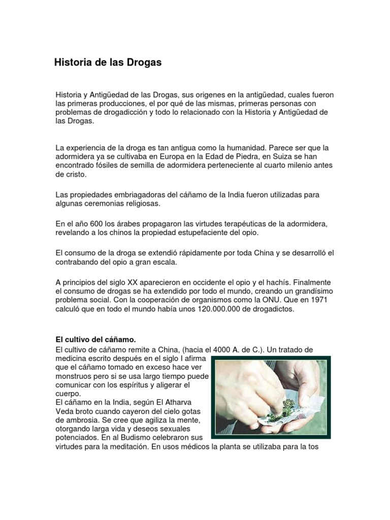 Historia De Las Drogas Pdf Morfina Opio