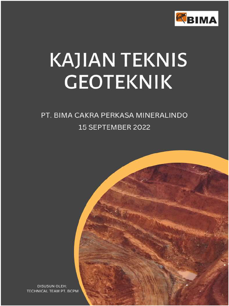 Kajian Teknis Geoteknik PT. BCPM - Signed | PDF