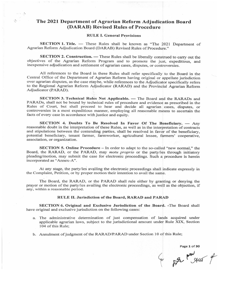 2021 Darab Revised Rules of Procedure | PDF