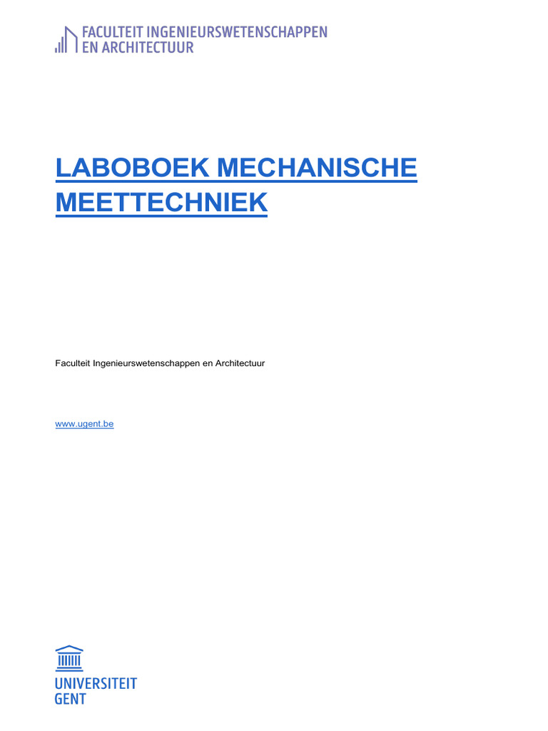 Verslag Mechanische Meettechnieken | PDF