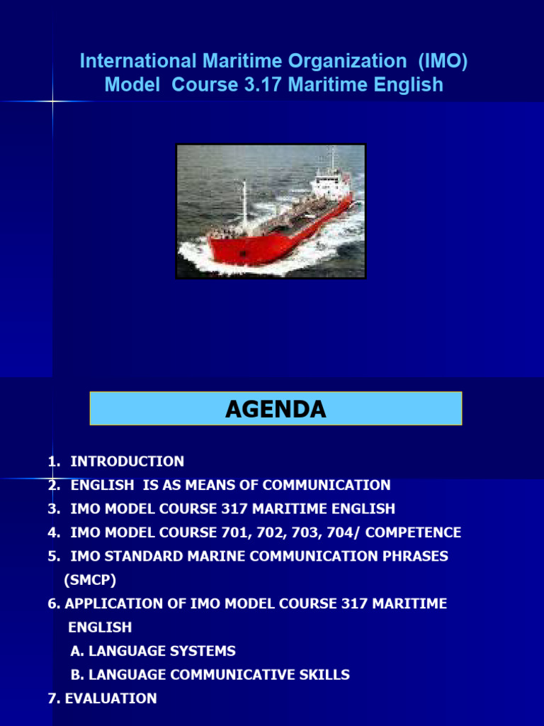 MARITIME ENGLISH (IMO MODEL COURSE 3.17) Word 97-03 | PDF | Ships ...