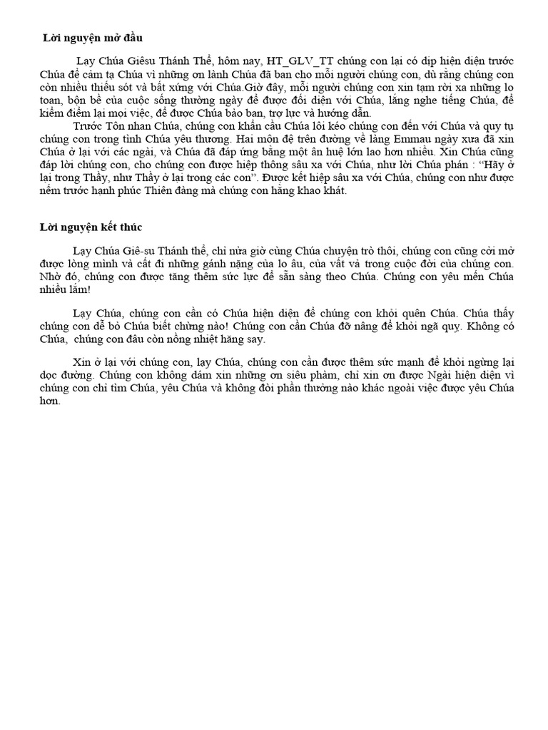 Loi Nguyen Mo Dau Va Ket Thuc | PDF