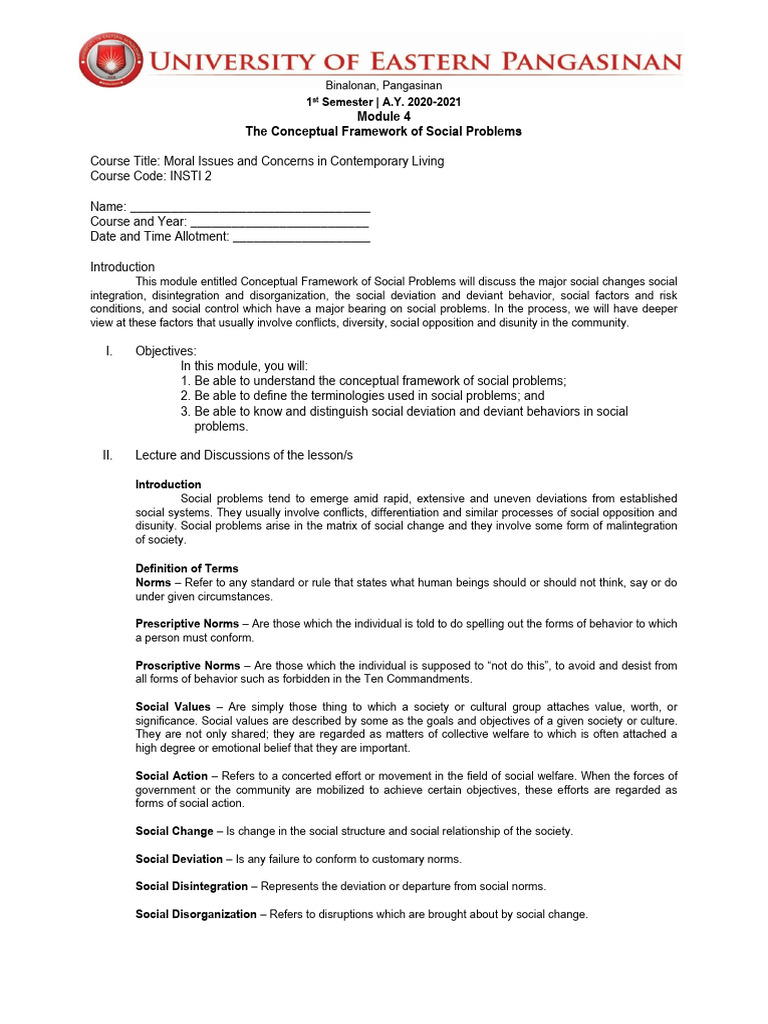 Social Problems in Urban Integration | PDF