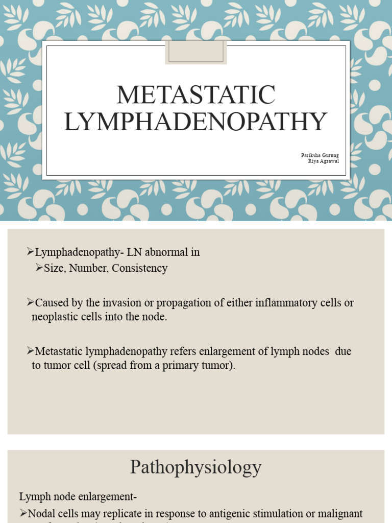 Metastatic Lymphadenopathy | PDF