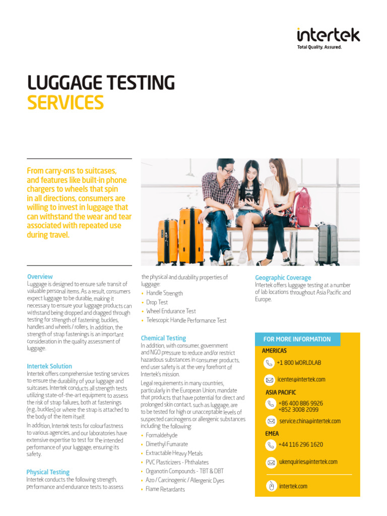 Luggage Testing | PDF | Baggage | Materials
