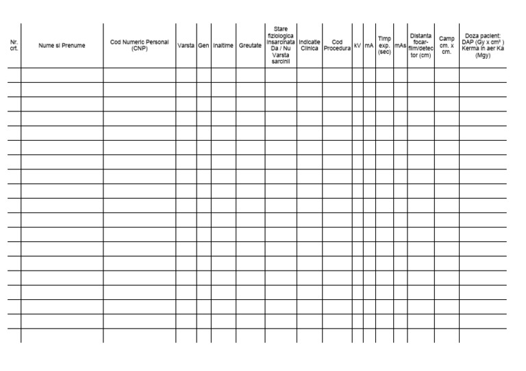 Registru Pacienti | PDF
