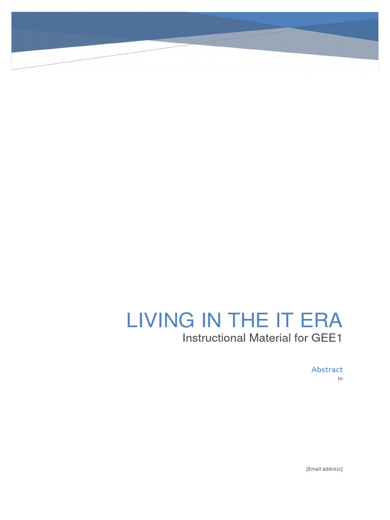 Living in The IT Era v1 2022 | PDF | Art | Computers