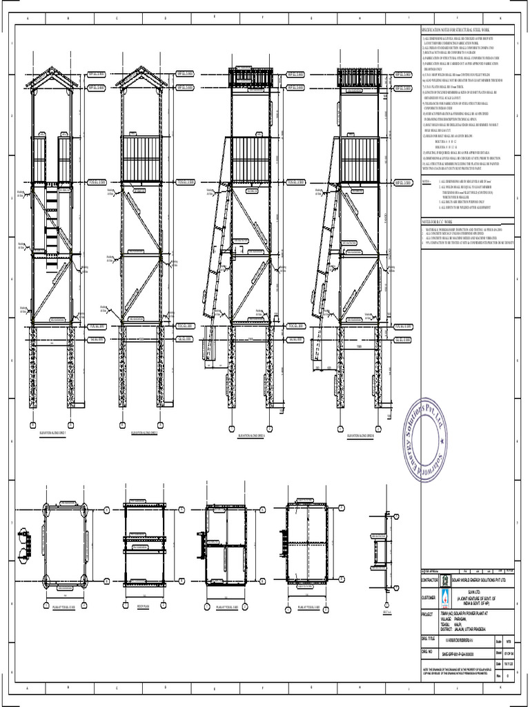 Final Watch Tower Details | PDF | Structural Steel | Metal Fabrication