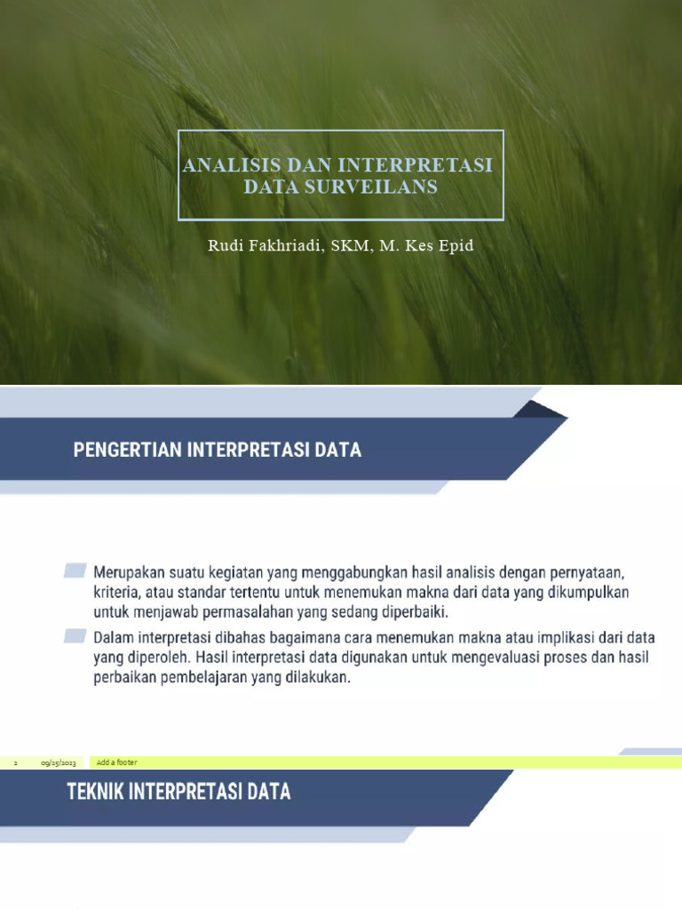 Analisis Dan Interpretasi Data Surveilans | PDF