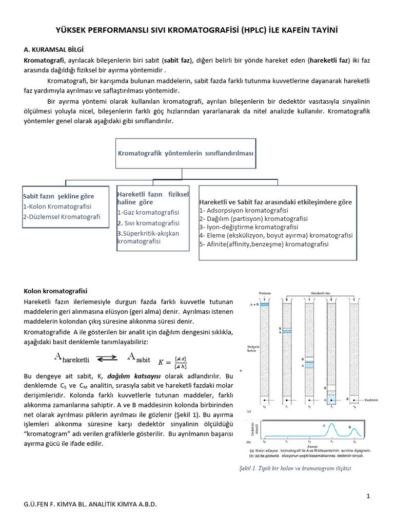 HPLC Ile Kafein Tayini | PDF HPLC Ile Kafein Tayini | PDF