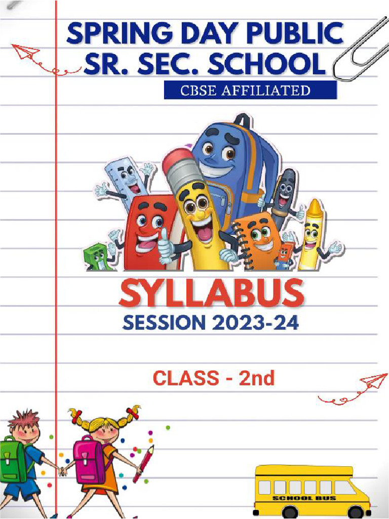 Class 2 Syllabus New 23 | PDF | Science & Mathematics