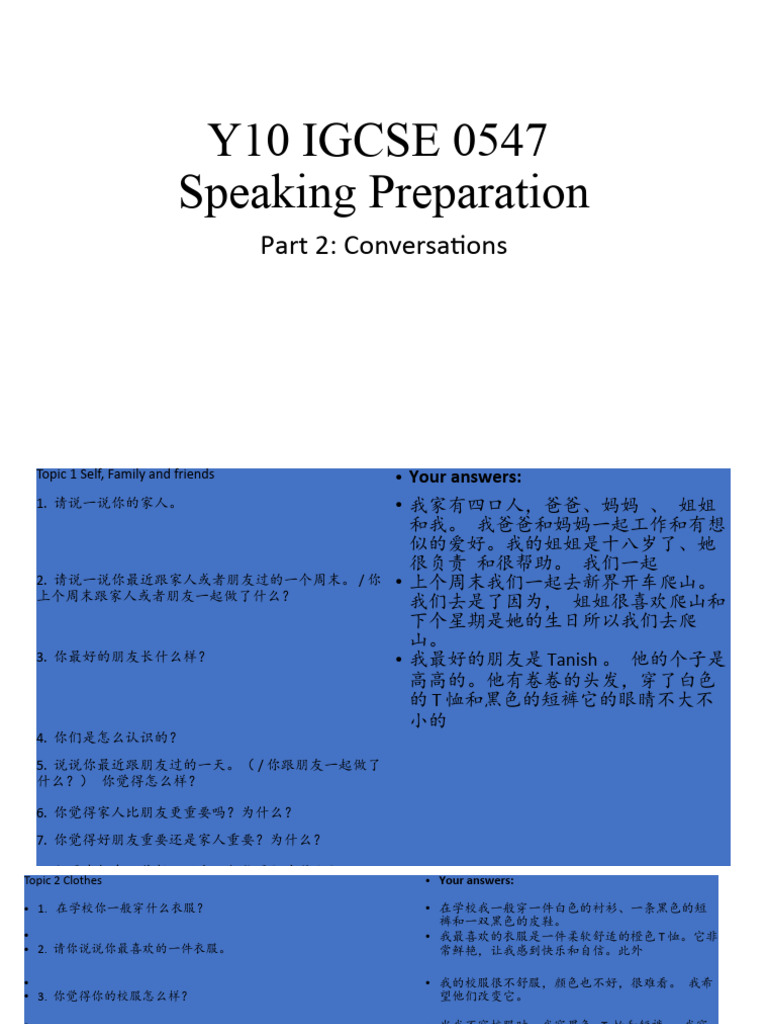 Mannat KHICHA (10R15) - Y10 IGCSE 0547 Speaking Conversation Prep 4 ...