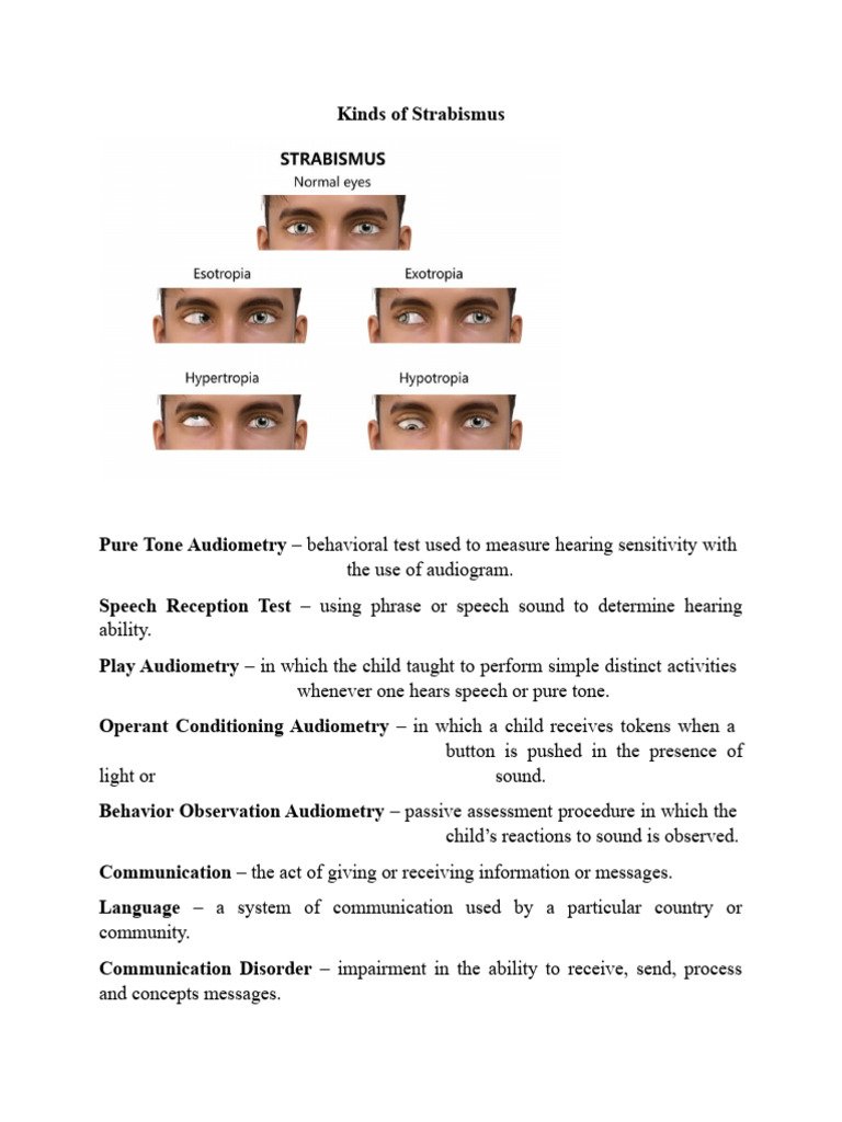 Kinds of Strabismus | PDF