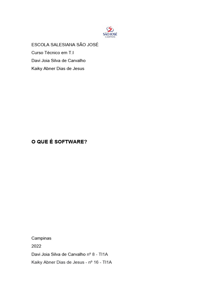 Metodologia - Software (Davi, Kaiky) | PDF | Programas | Science