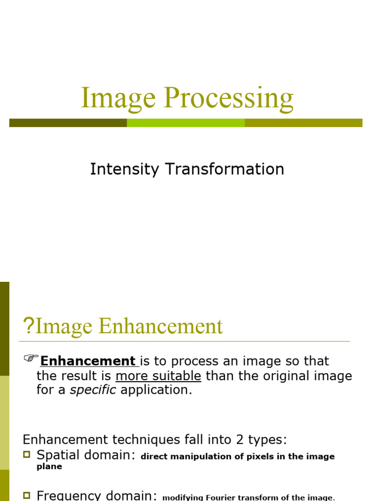 4.image Enhancement Techniques A Study | PDF