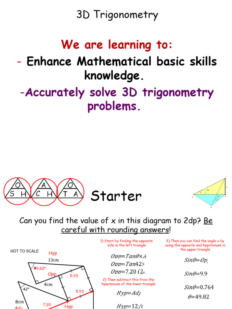 3D Trig PPT 1 | PDF | Trigonometry | Euclidean Plane Geometry