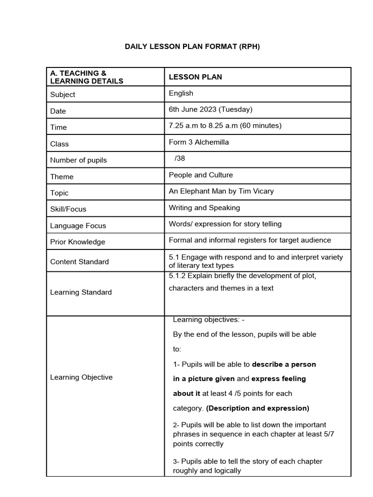 Children Literature Lesson Plan | PDF