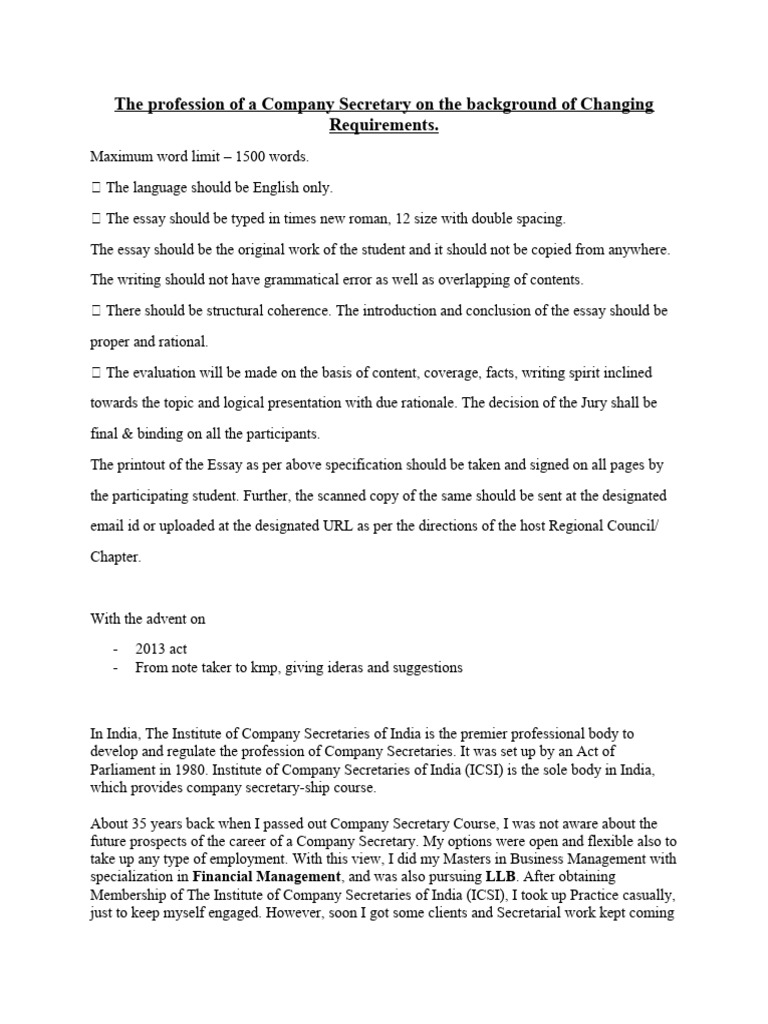Evolving Role of Company Secretaries | PDF | Bankruptcy | Regulatory ...